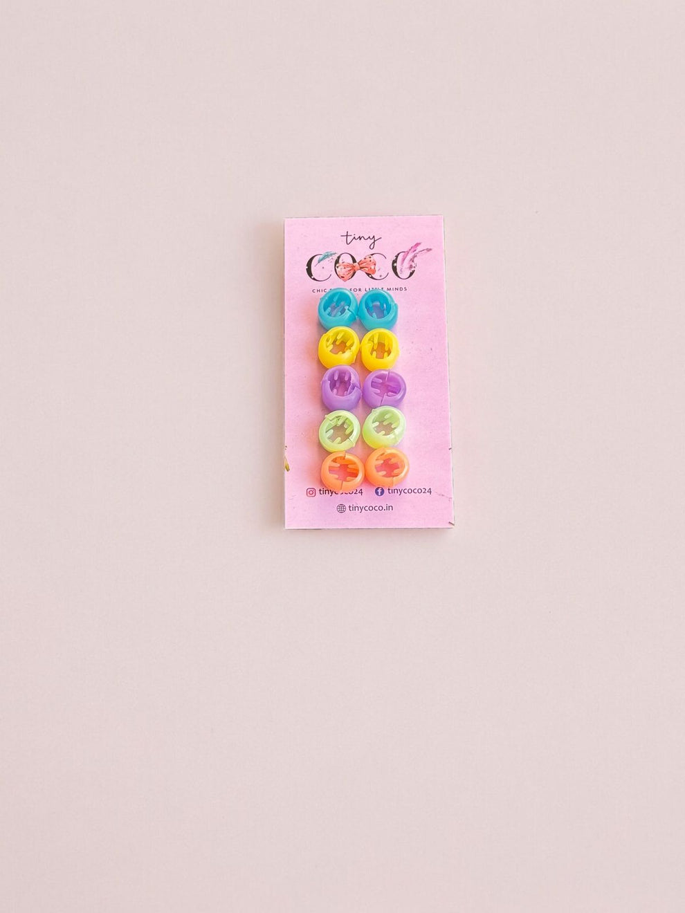 Mini Marvels: Round Claw Clip Set for Kids (5 Pairs) – TinyCoco