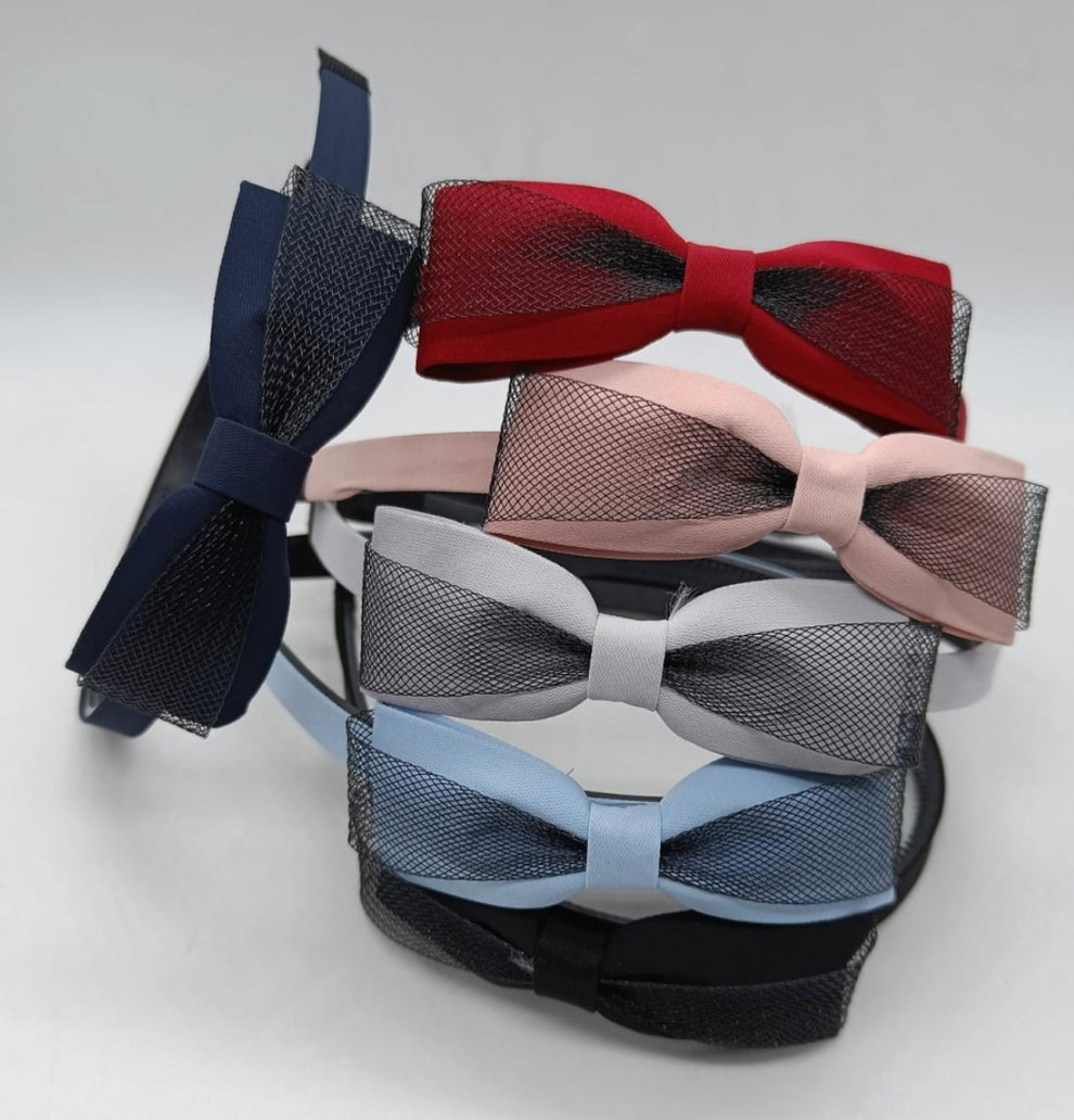 Playful Headbands with Dazzling Black Mesh Bow – TinyCoco