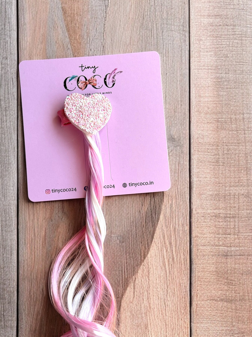 Sparkling Love Clip-in Hair Extension for Valentine's Day – TinyCoco
