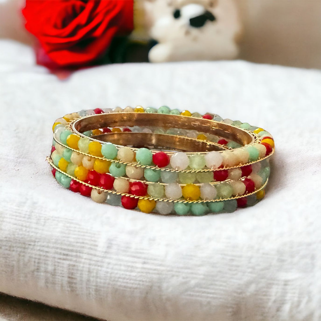 Rainbow Stackable Bangles for Kids – TinyCoco